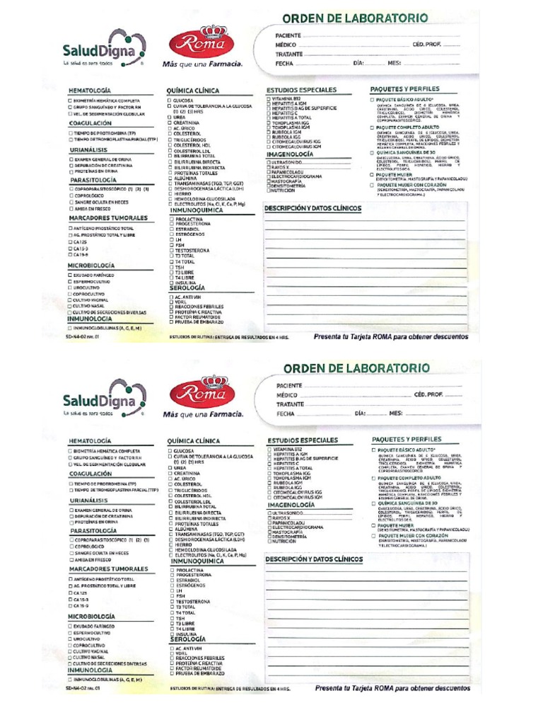 Solicitud Laboratorio | PDF