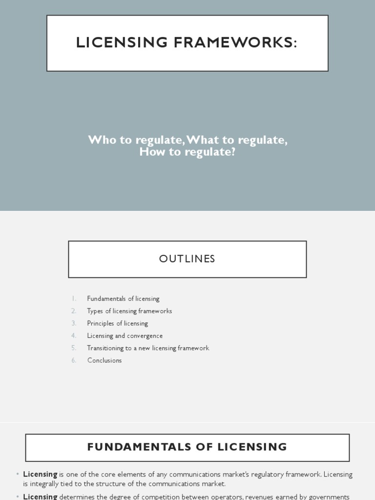 Licensing | PDF | License | Telecommunication