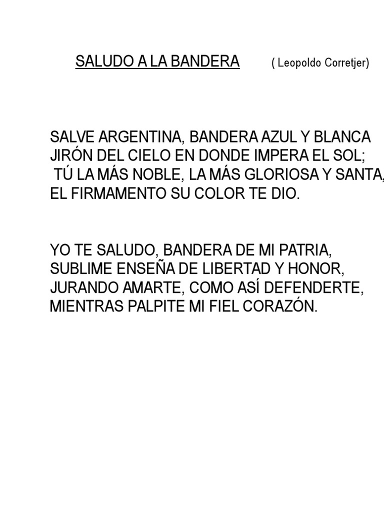 Saludo A La Bandera | PDF