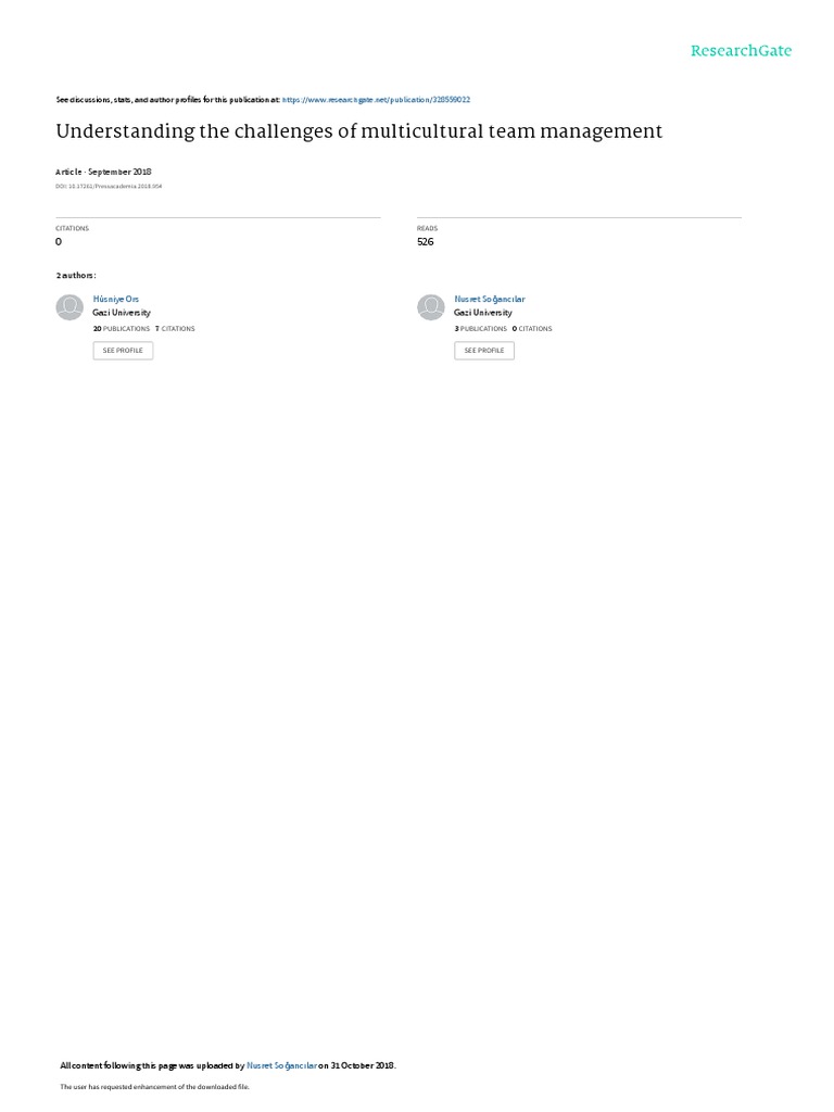 Understanding The Challenges of Multicultural Team | PDF | Collectivism ...