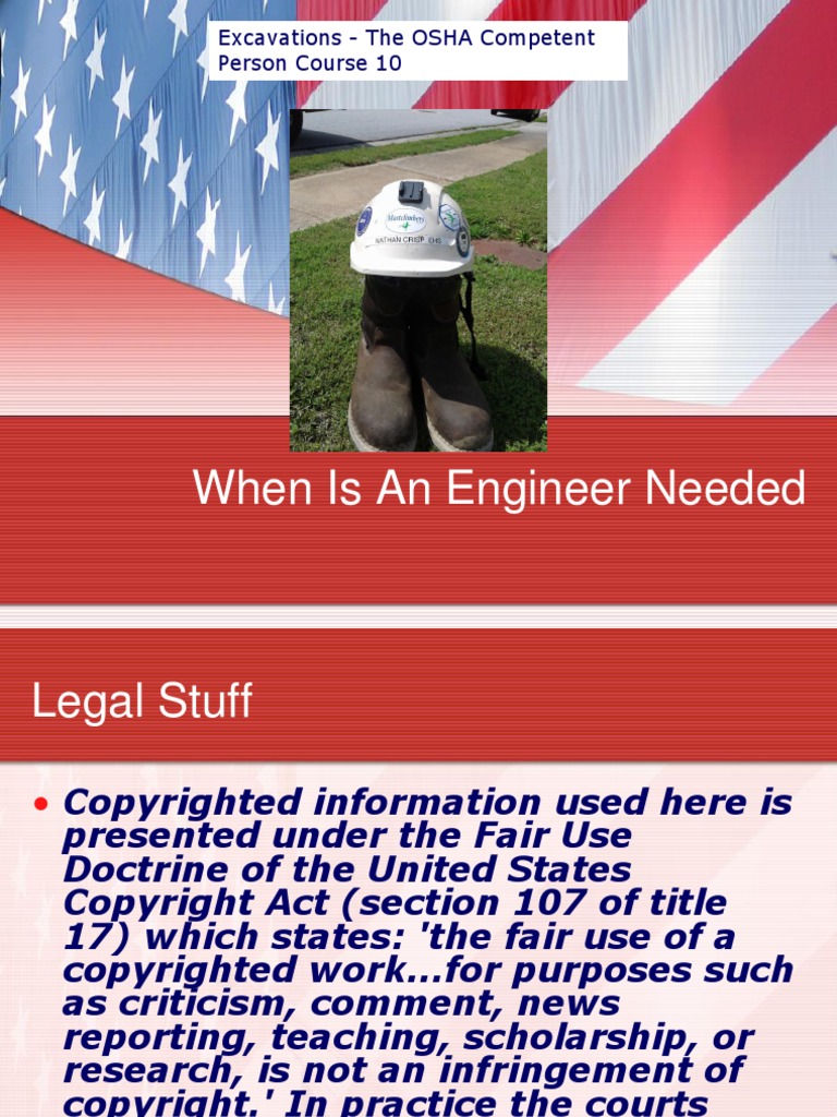 Excavations - The OSHA Competent Person Course 10 | PDF | Fair Use ...