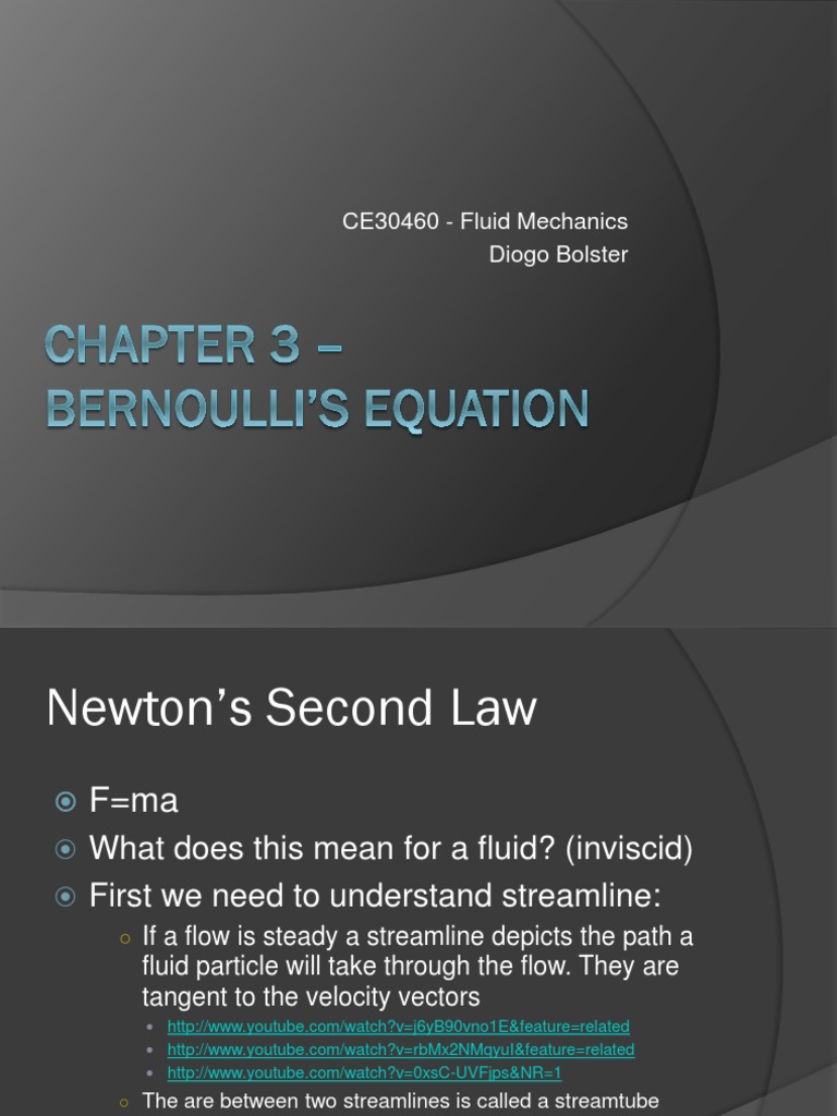 CE30460 - Fluid Mechanics Diogo Bolster | PDF | Fluid Dynamics | Pressure