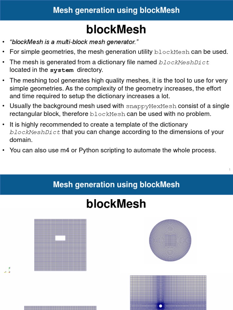 Meshing Of Blockmesh Pdf Computer Programming Areas Of Computer Science