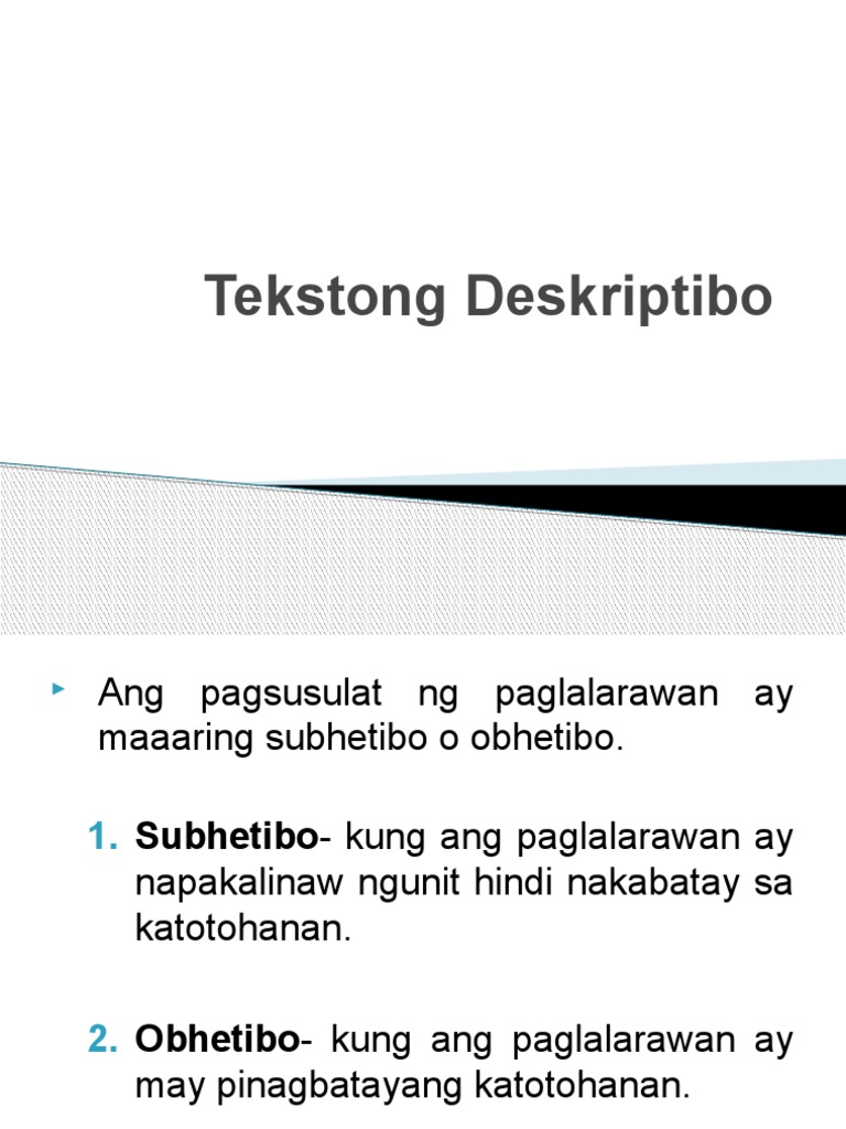 Tekstong Deskriptibo | PDF