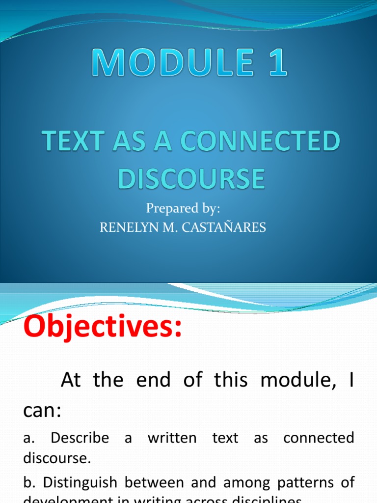 Module 1 RW | PDF | Conversation | Linguistics