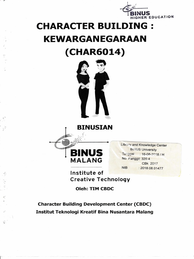 Character Building - Kewarganegaraan (CHAR6014) BINUS MALANG