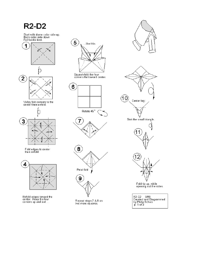Origami - Star Wars - R2-D2 | PDF
