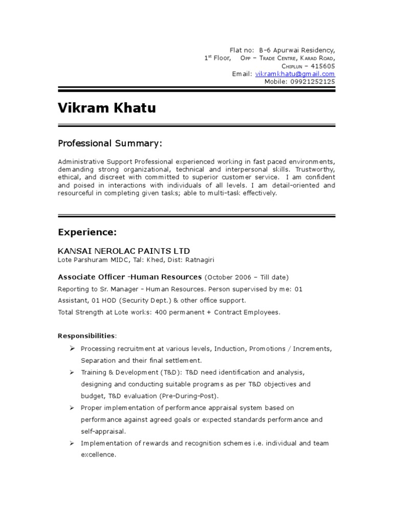 Vikram Khatu | PDF | Human Resource Management | Human Resources