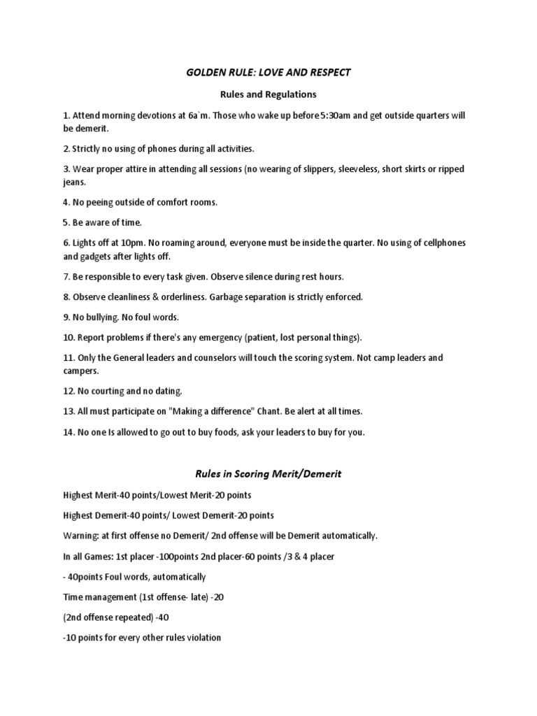 Golden Rule: Love and Respect | PDF