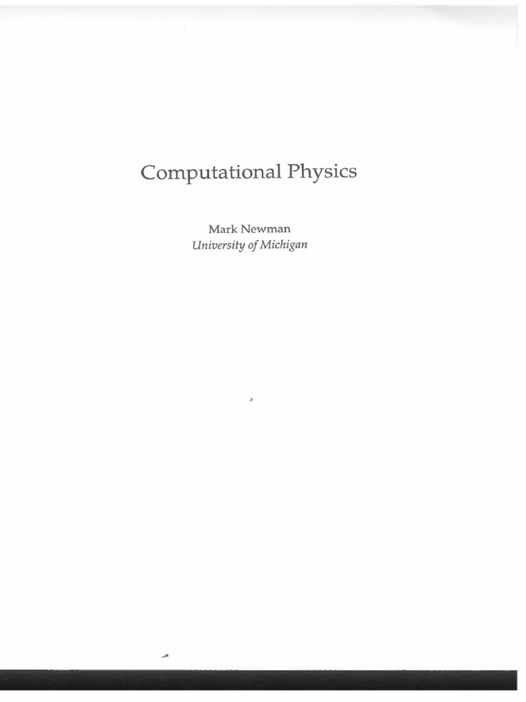 (University of Michigan) Mark Newman - Computational Physics-University ...