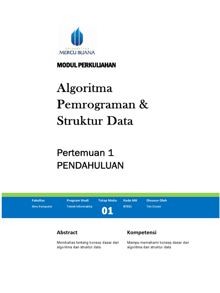 Konsep Dasar Algoritma dan Struktur Data | PDF