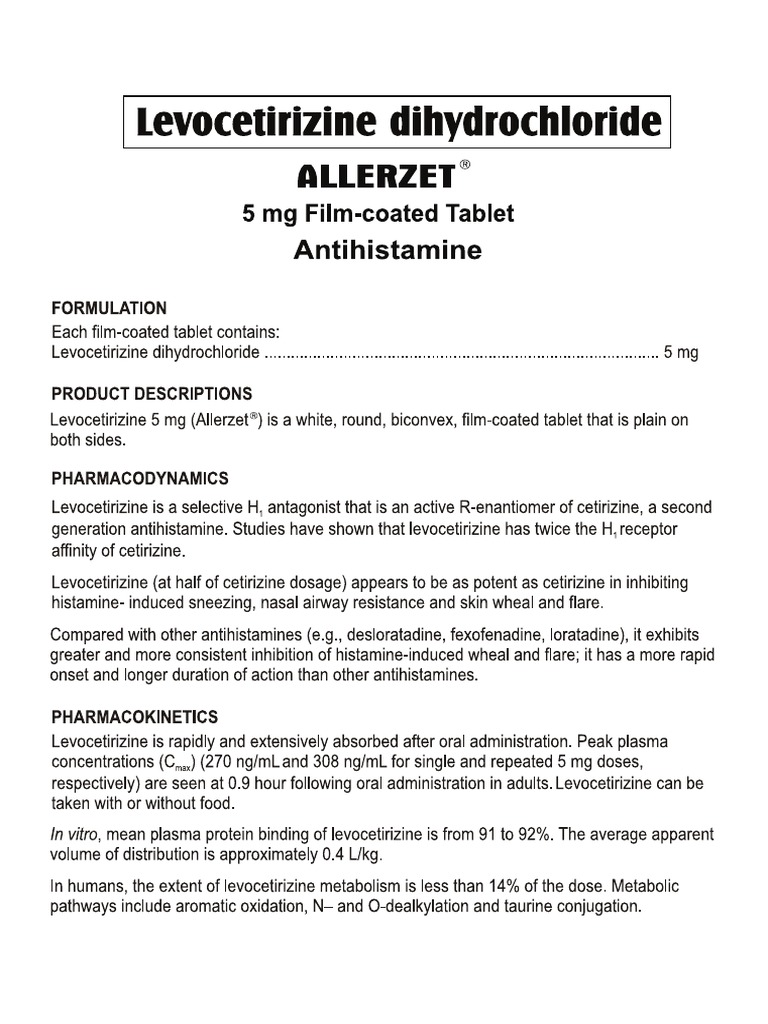 Allerzet Tablet Updated | PDF