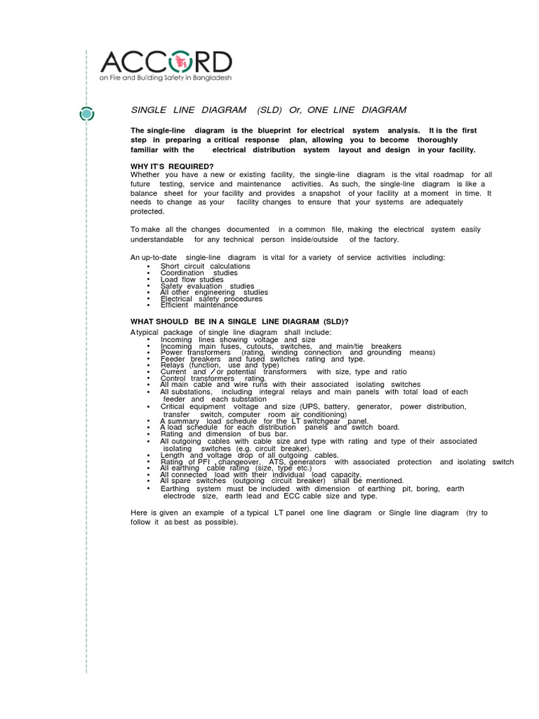 Electrical Single Line Diagram Guidance | PDF | Electrical Substation ...