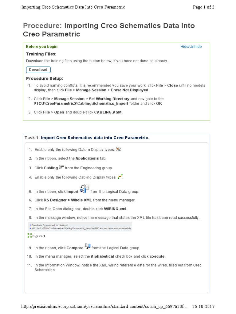 Procedure:: Importing Creo Schematics Data Into Creo Parametric | PDF ...