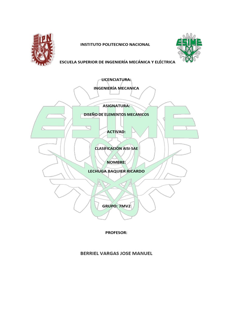 Clasificación AISI-SAE de Aceros | PDF | Cromo | Molibdeno