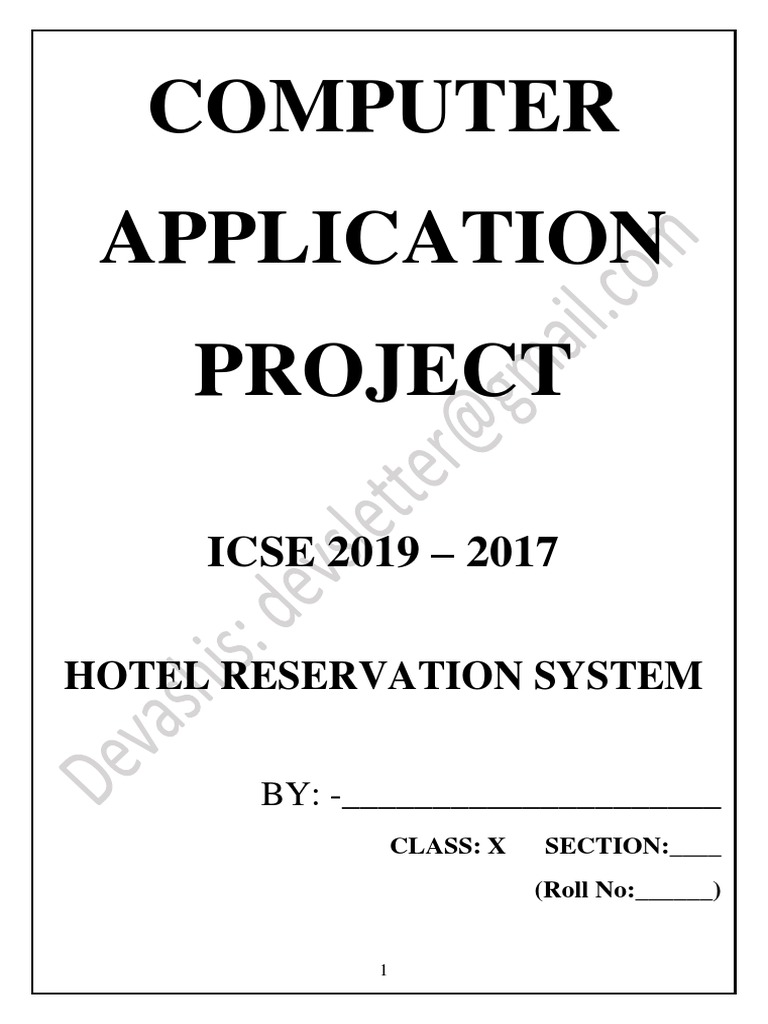 Hotel Management Project In Bluej Java Pdf Data Type Integer Computer Science