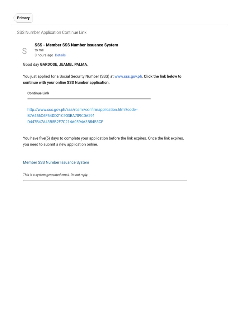 SSS - Member SSS Number Issuance System | PDF