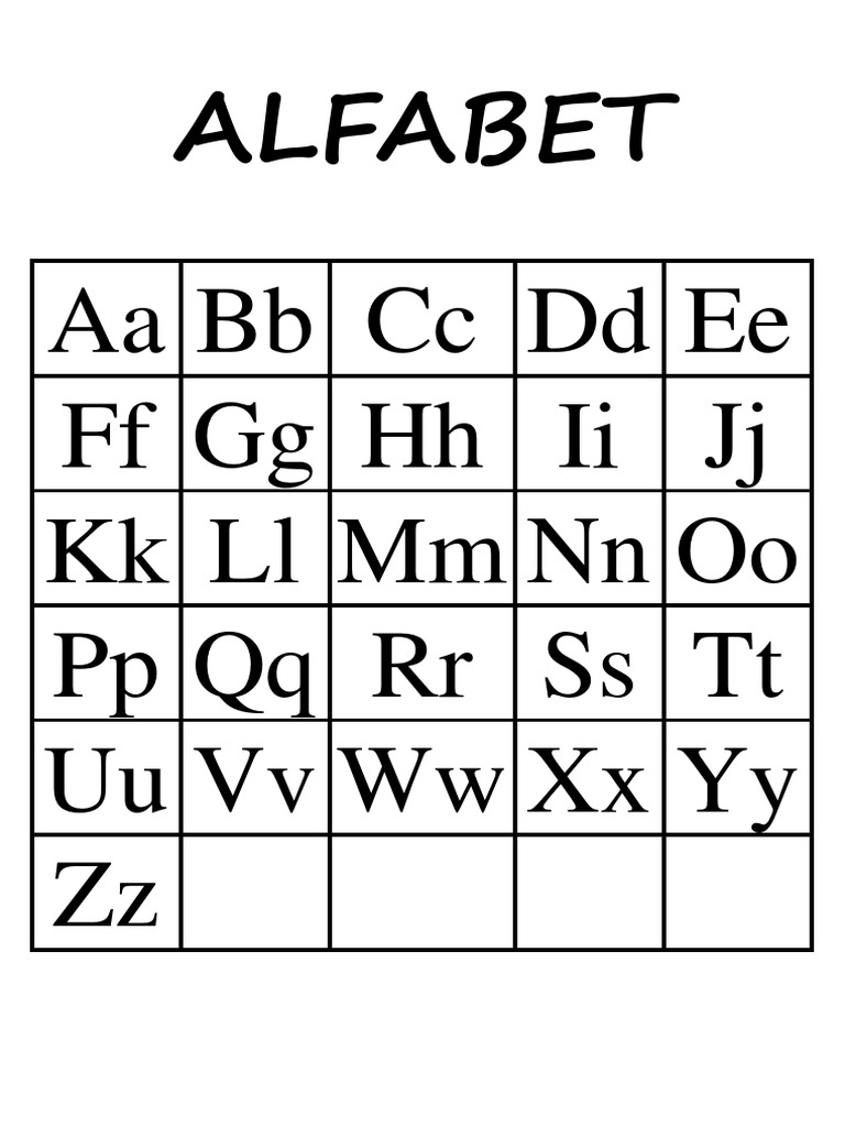 Alfabet: Aabb CC Ddee FF GG HH Ii JJ KK LL Mmnnoo PP QQ RR Ss TT ...