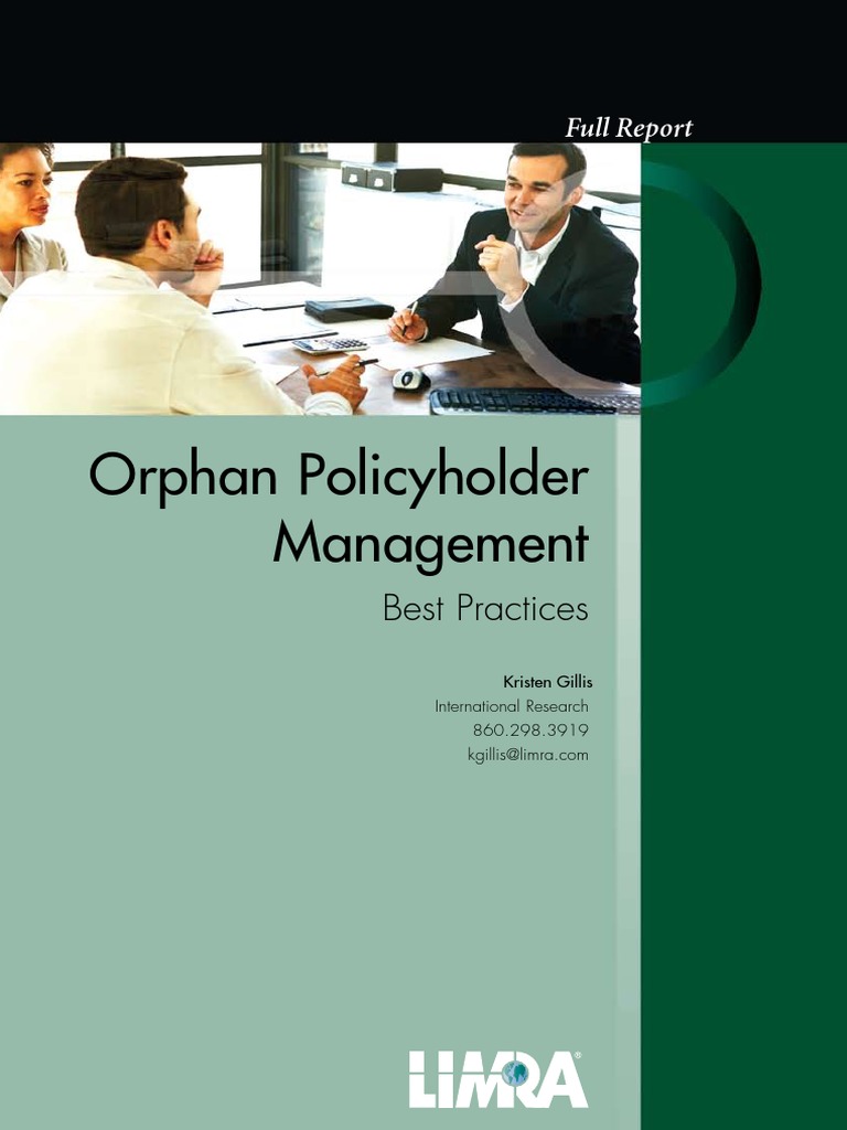 Orphan Policyholder Management: Best Practices | PDF | Insurance ...