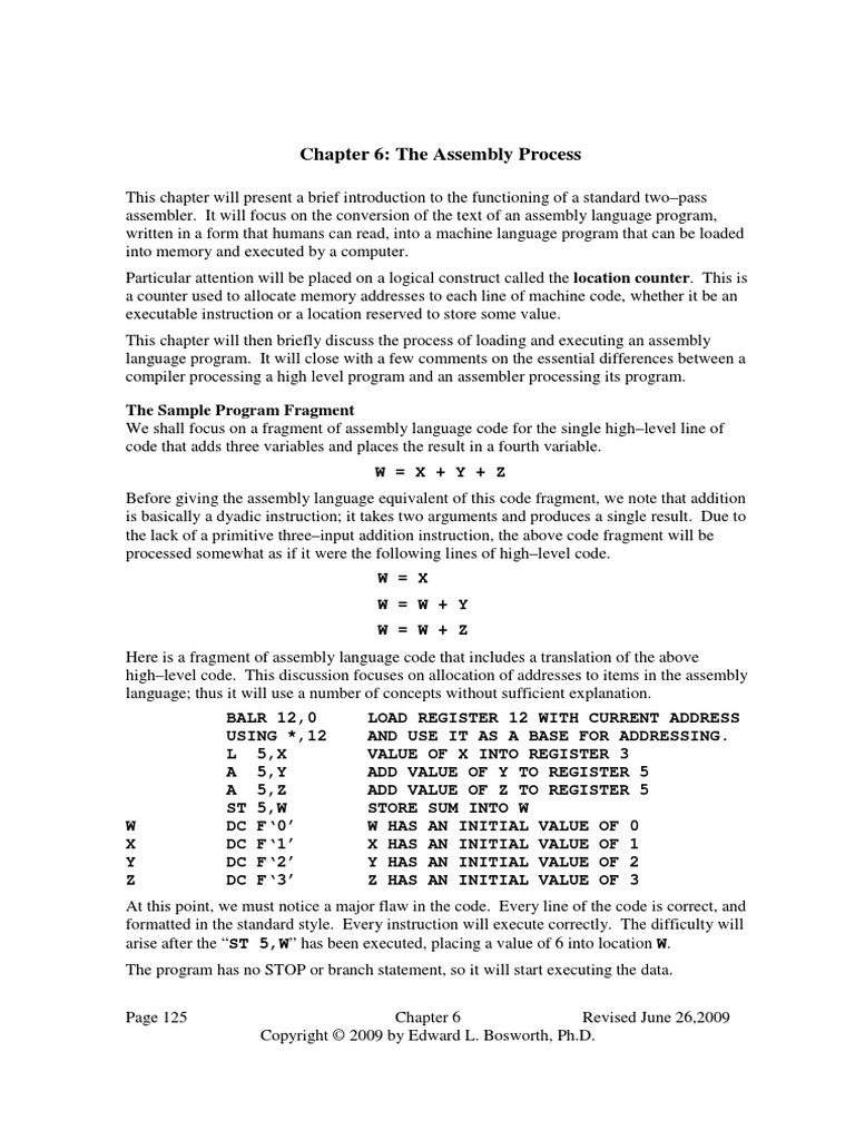 Chapter 6: The Assembly Process | PDF | Assembly Language | Integer (Computer Science)
