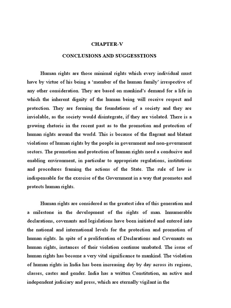 14 - Suggestions and Conclusion | PDF | Human Rights | United Nations