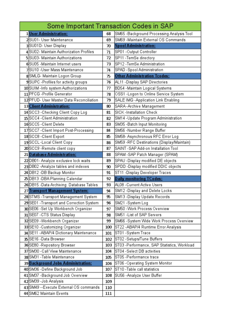SAP Security Tcodes | PDF | Icon (Computing) | Databases