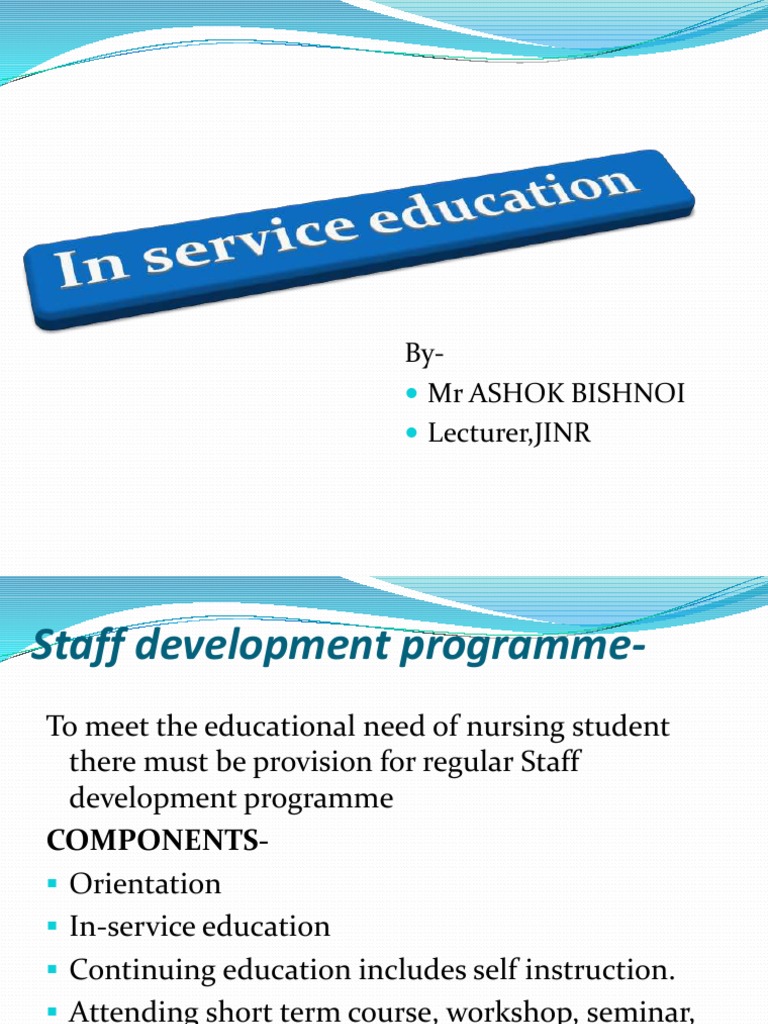 In-Service Education for Nurses | PDF | Adult Education | Nursing