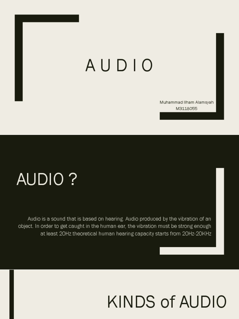 Understanding Audio: Types, Formats, and Software | PDF | Games ...