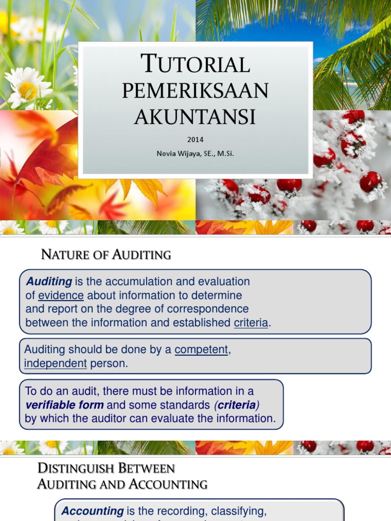 Tutorial Pemeriksaan Akuntansi | PDF | Financial Audit | Auditor's Report