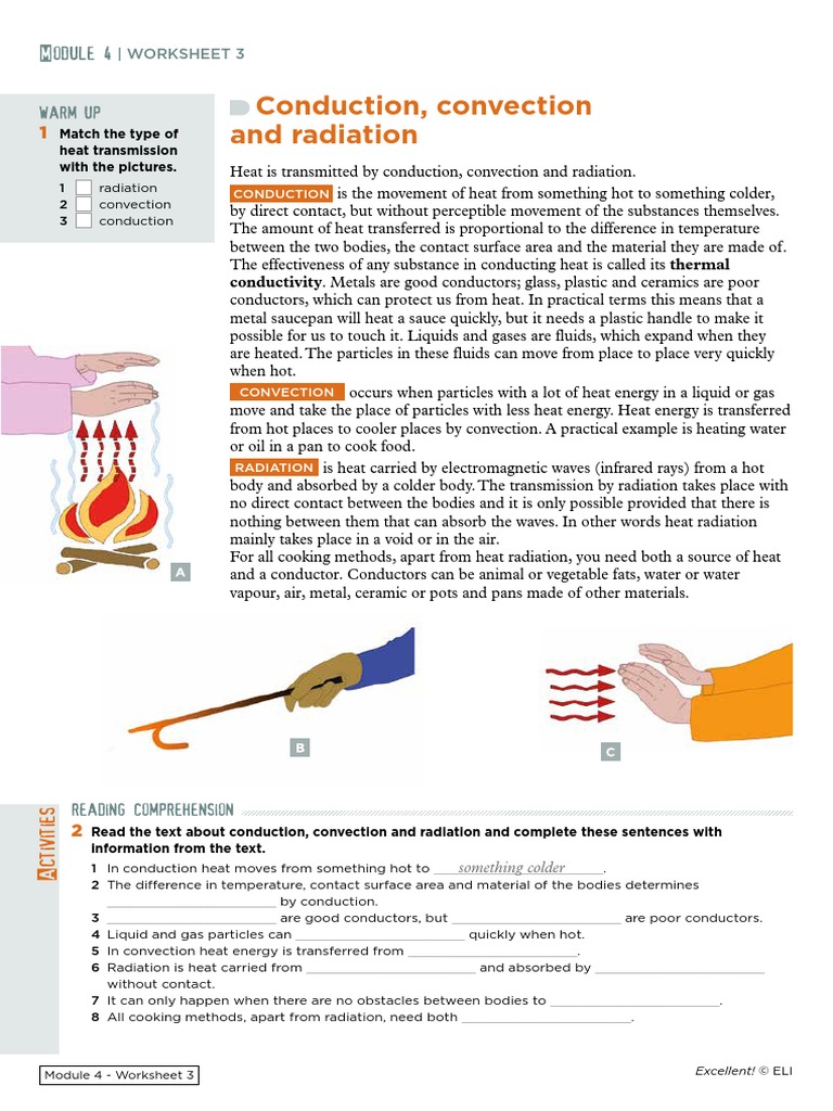Conduction Convection Radiation Worksheet