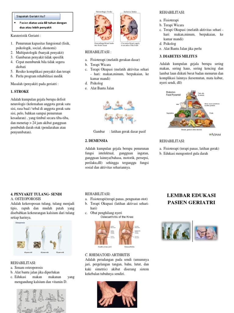 Leaflet Edukasi Geriatri 1 | PDF