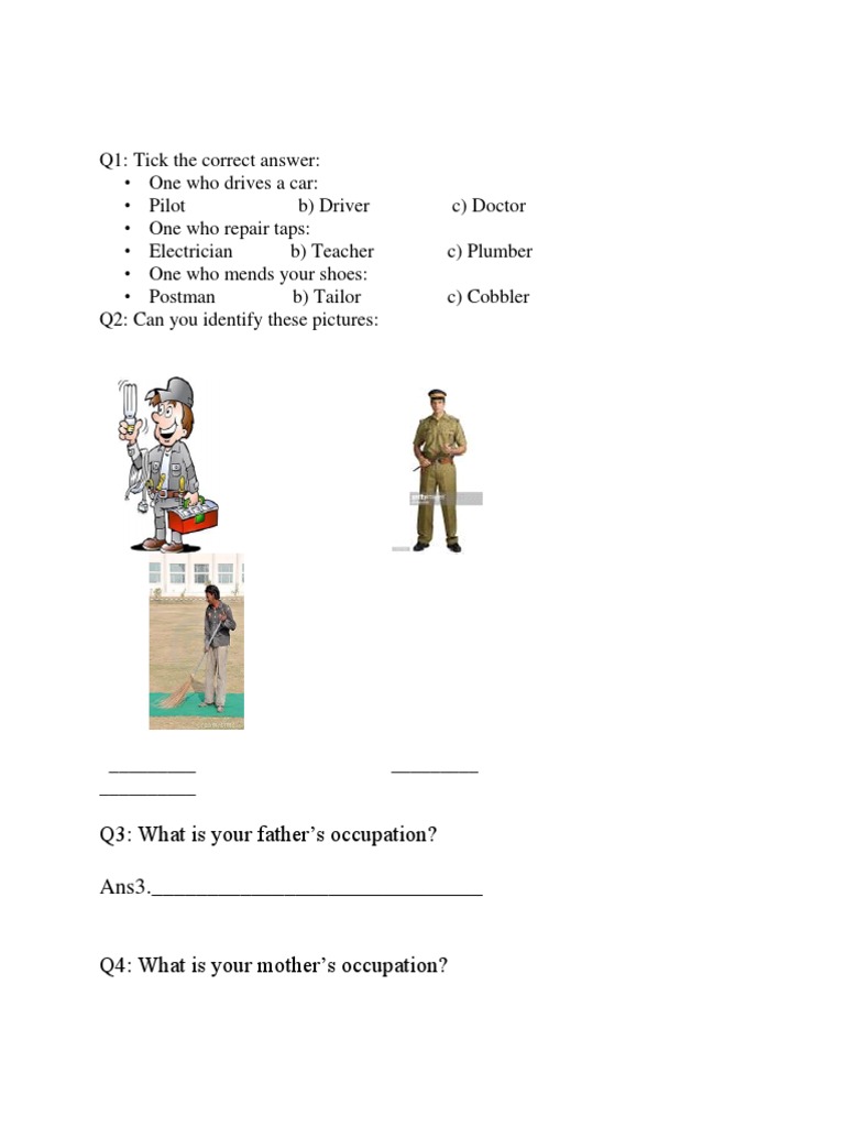 Q3: What Is Your Father's Occupation? Ans3. | PDF