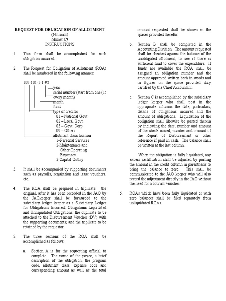 ROA Submission Guidelines and Process | PDF | Voucher | Expense