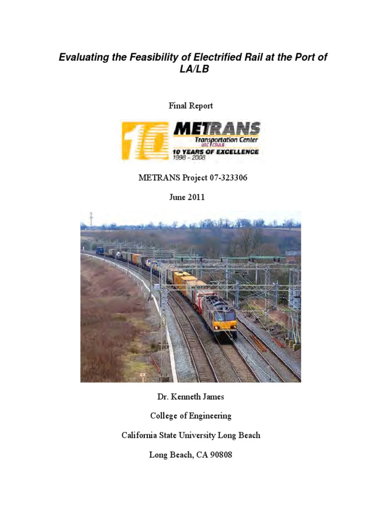 Evaluating The Feasibility of Electrified Rail 2011 | PDF | Locomotives ...
