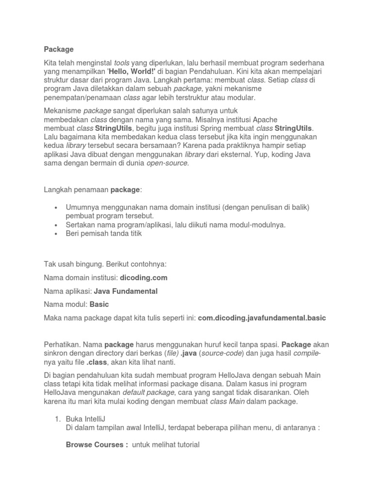 Java Fundamental | PDF | Teknologi & Rekayasa