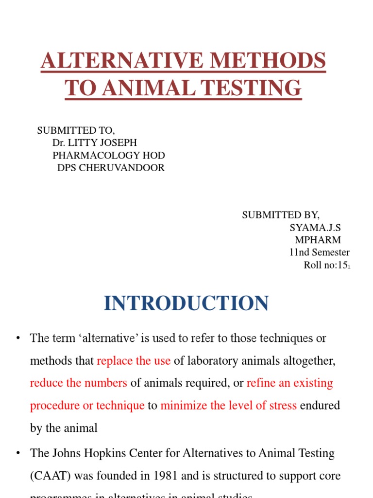 Alternatives To Animal Experiments | PDF | Cell Culture | Animal Testing