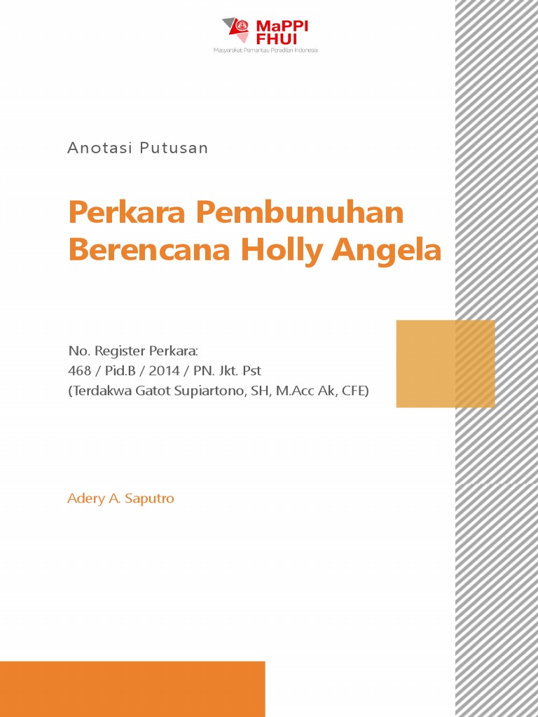 Anotasi Putusan Perkara Kasus Pembunuhan Holly Angela | PDF