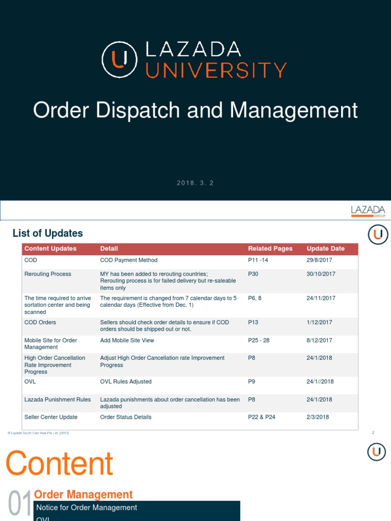 CB en Order Dispatch and Management | PDF | Retail | Fee