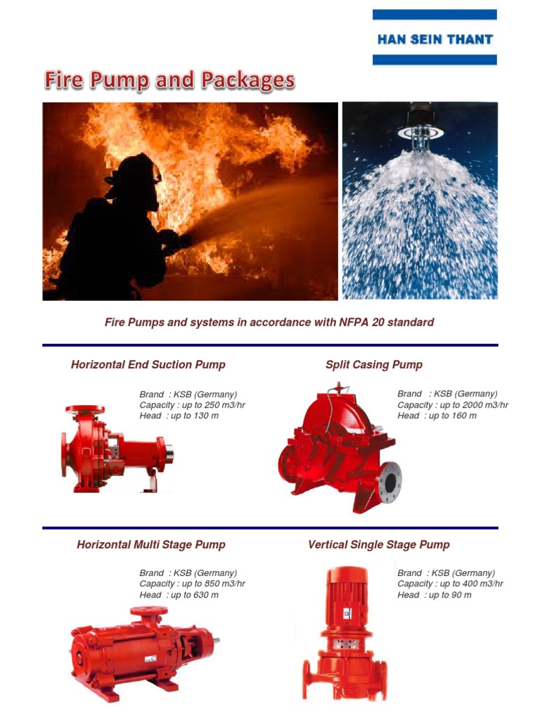 Fire Pump Catalogue | PDF | Pump | Gas Technologies