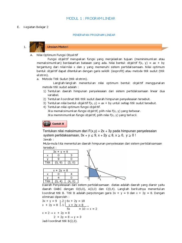 Modul 1 Program Linear Bag 2 PDF | PDF