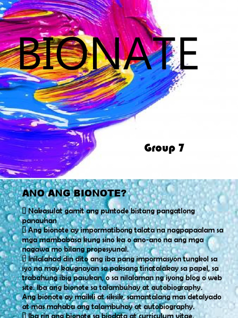 Bio Note | PDF