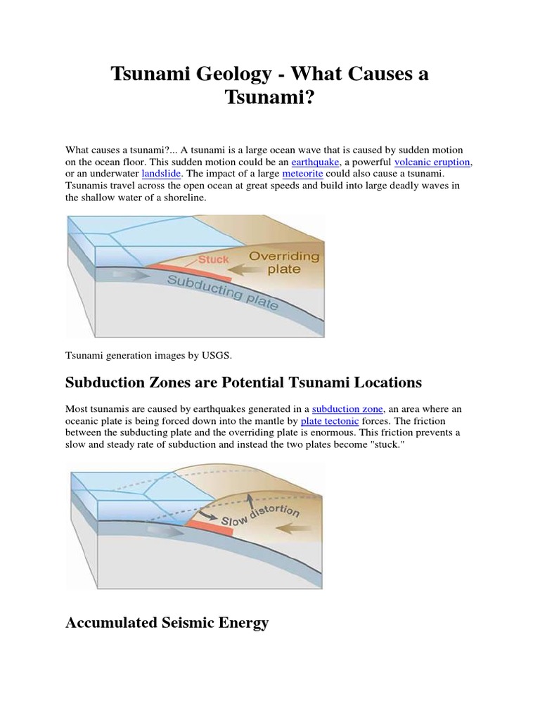 Tsunami Geology - What Causes A Tsunami?: Subduction Zones Are ...