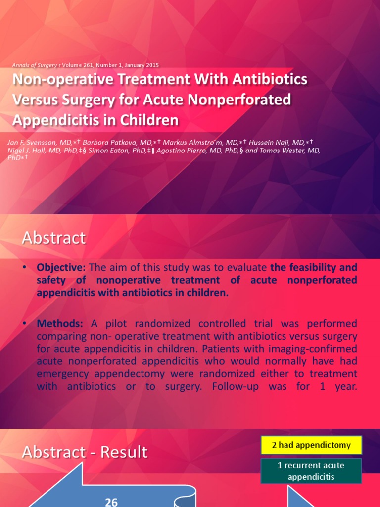 Journal Reading Appendicitis | PDF | Randomized Controlled Trial | Surgery