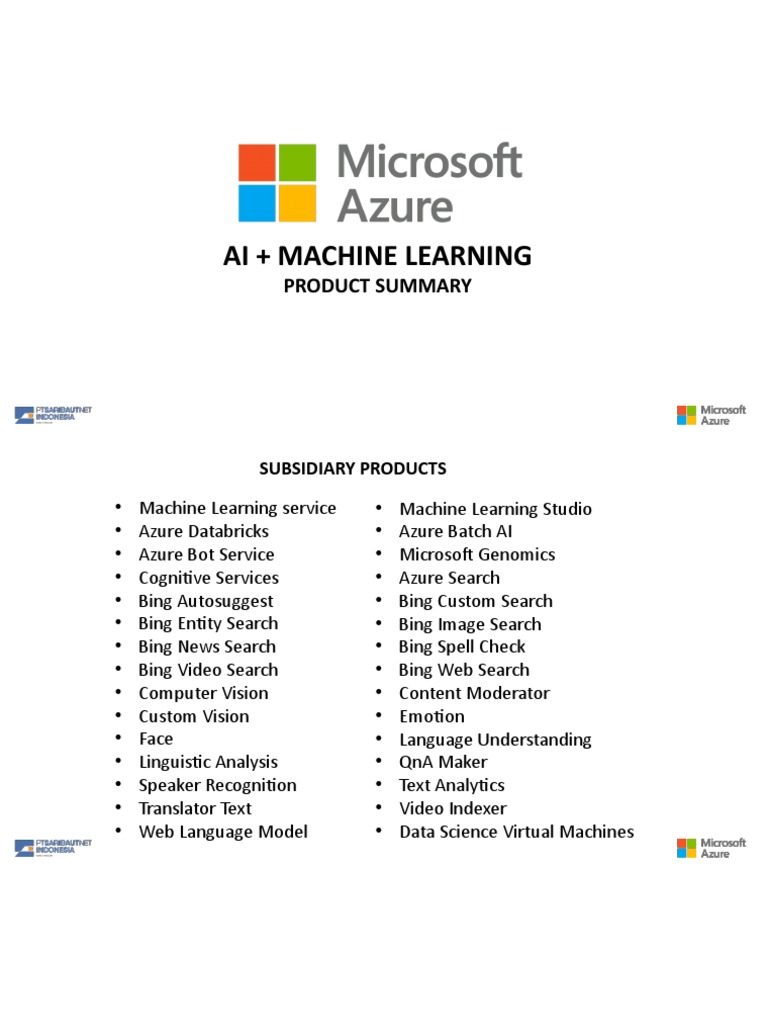 Ai & Machine Learning | PDF | Microsoft Azure | Machine Learning