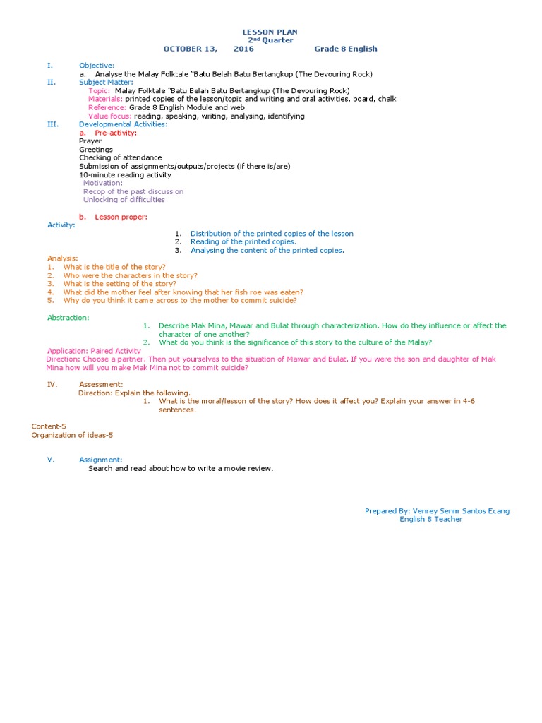 The Devouring Rock | PDF | Lesson Plan | Behavior Modification