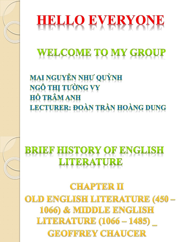 Literature | PDF | Beowulf | The Canterbury Tales