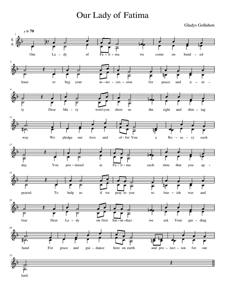 Fatima Hymn | PDF