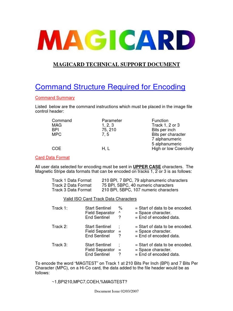 Magnetic Encoding Format1 | PDF | File Format | Data