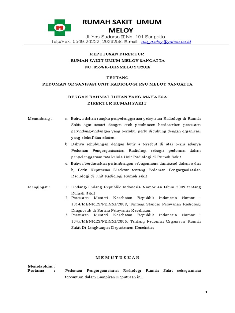 Pelayanan Radiologi | PDF