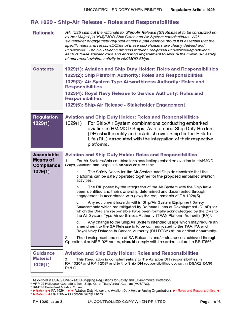 Roles and Respon | PDF | Ships | Royal Navy